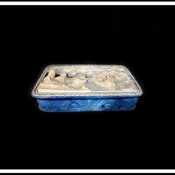 Art | Rare Unique Usa Handcrafted Genuine Incolay Stone Port Jewelry ...